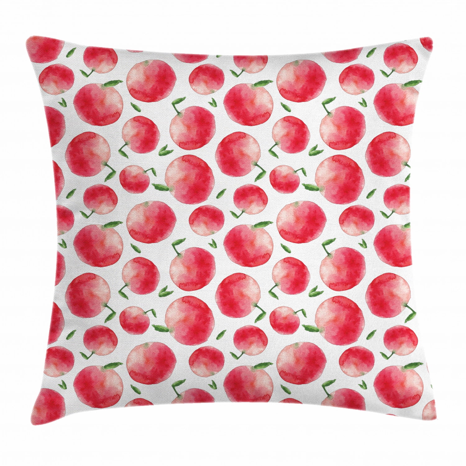 Apple Throw Pillow Cushion Cover, Hand Painted Watercolor Art Style ...