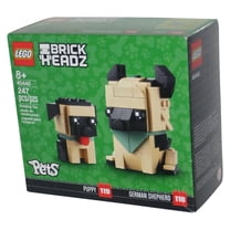 LEGO Brick Headz Pets German Shepherd Dog Building Toy Set 40440 ...