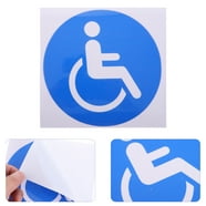 Uxcell 6x6 Inch Handicap Sign Stickers, Vinyl Accessible Sign Disabled ...
