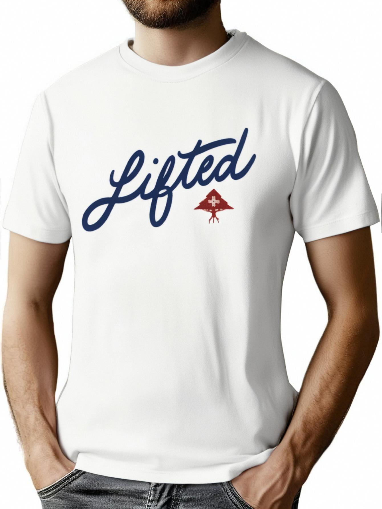 Camiseta de algodón LRG "Lifted" para hombre: diseño informal con texto ...