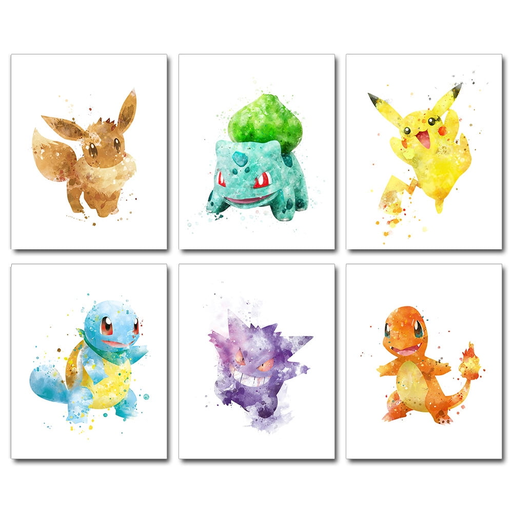 Click here for Kenvfego Pokémon Theme Poster Prints - Set Of 6 Un... prices