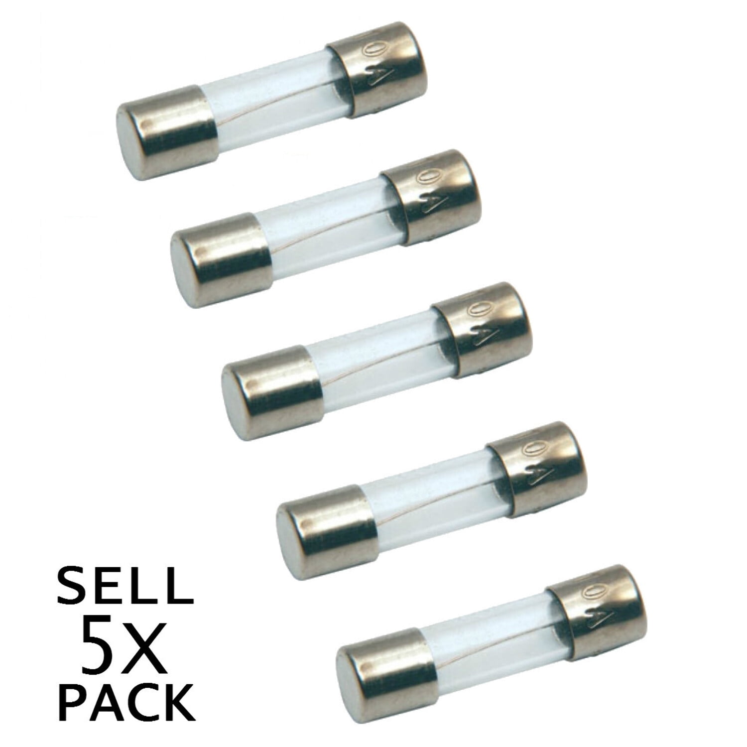 Steren 250 VAC 2.5 A GMA Mini Fast-Blow Fuse, 5-Pack, Fast Acting ...