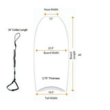 44 inch Body Board Ultimate Wavemaster Pro Bodyboard, Super EPS Core ...