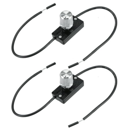 Uxcell 3A 250V 6A 125V Rotary Style Low-High-Off Switch Black 2 Pack ...