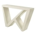 Bowery Hill Modern Wood W-Shaped Legs Console Table in Cream Weave ...