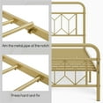 Yaheetech Twin XL Vintage Metal Bed Frame with Diamond Pattern, Iron ...