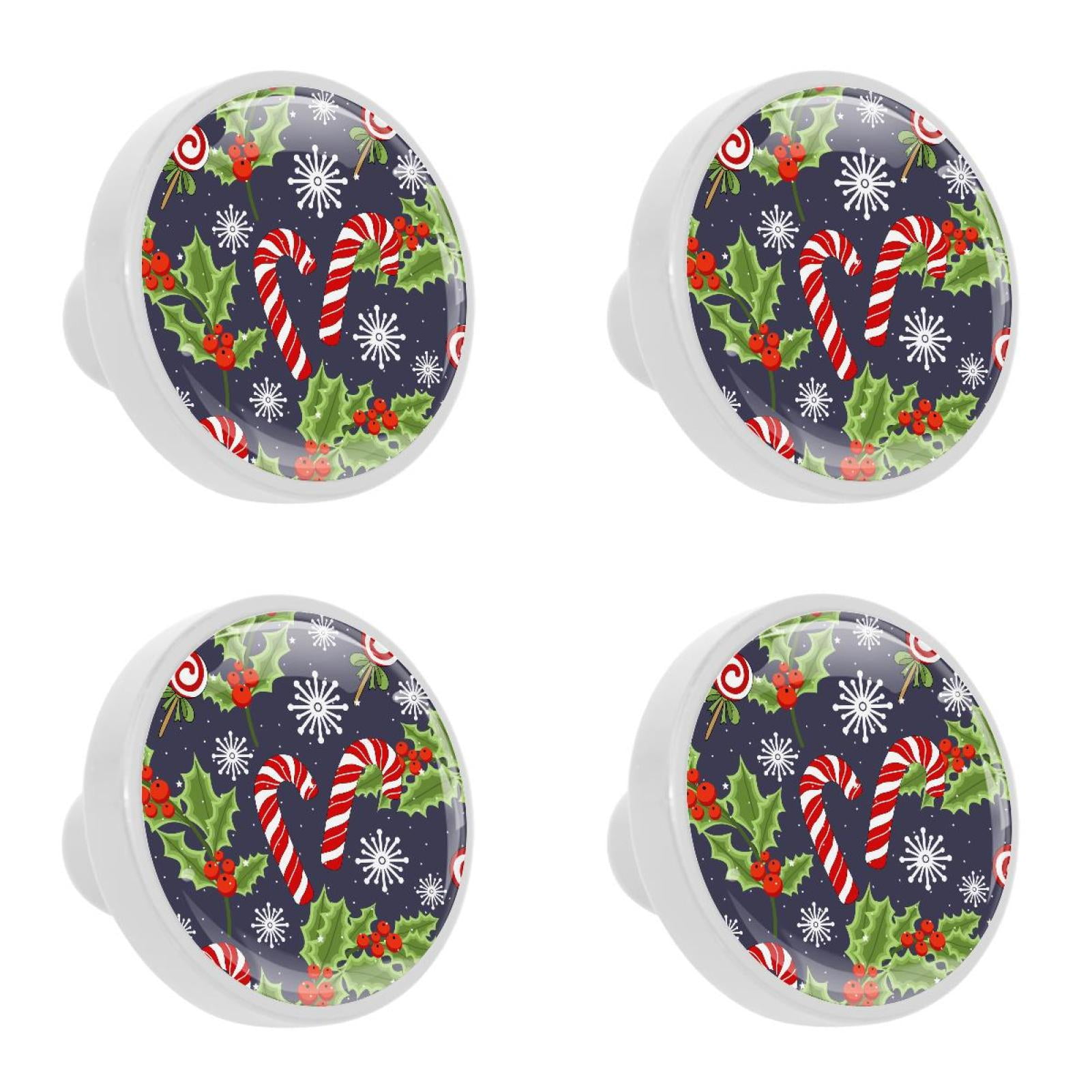 4 Pcs Christmas Knobs for Kitchen Cabinet Cupboard Dresser Bookcase ...