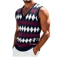 Baeitkot Men's V-Neck Sleeveless Top Men's Colorblock V-Neck Sleeveless ...
