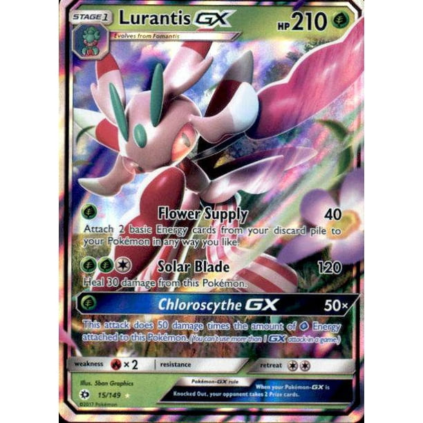 Pokemon Sun & Moon Base Set Ultra Rare Lurantis-GX #15 - Walmart.com