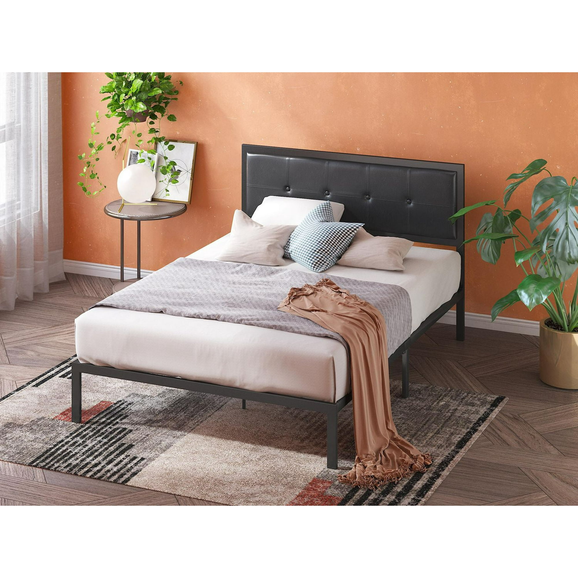 Click here for Zinus Cherie Faux Leather Classic Platform Bed Wit... prices