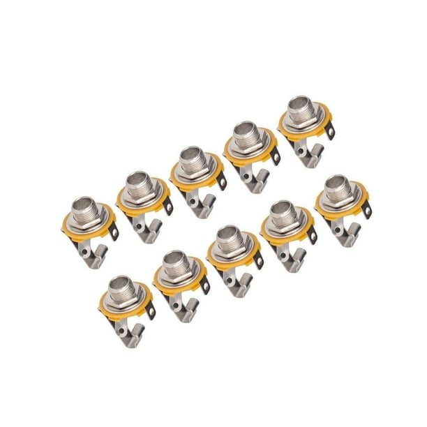 10 Pieces 1/4" Jack Socket - Electric Output Jack Guitar Output Jack ...