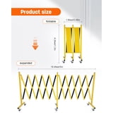 GYZJ Expandable Barricade, Retractable Metal Traffic Gate, 16.4 Feet ...