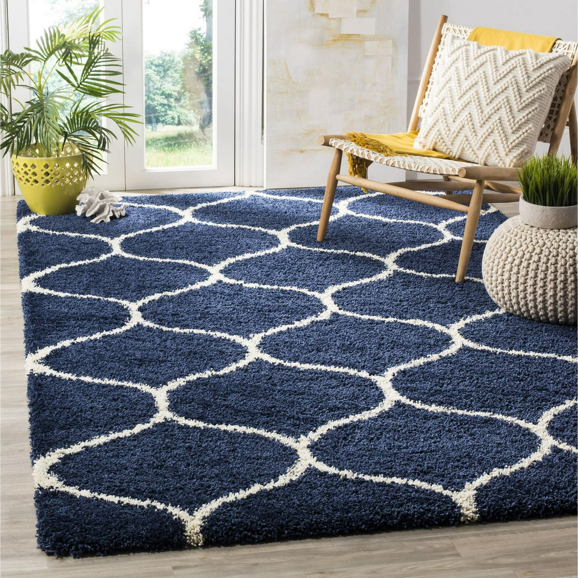 Click here for Safavieh Hudson Arline Geometric Shag Area Rug 6 F... prices