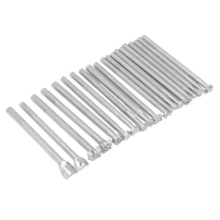 Metal Stamps Punch Set Manual Carved Embossing Hammer Kit 20Pcs Leather ...
