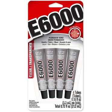 Eclectic E-6000 Adhesive, E6000 Mini Tubes, .18 fl oz, 4/Pkg. - Walmart.com