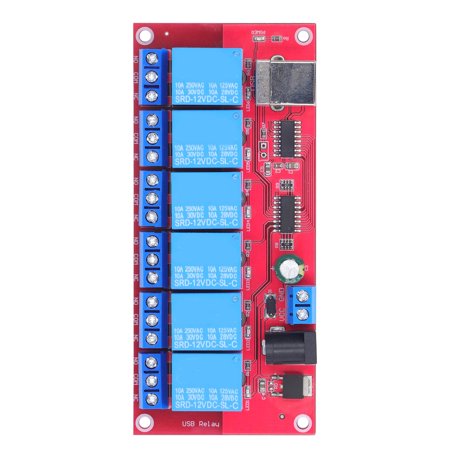 Relay Module,6 Channel USB Relay USB Relay Relay Board Maximized ...