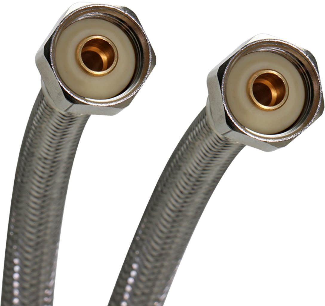 Fluidmaster Pro4f12 12" Faucet Connection Hose, 1/2" F.I.P. X 1/2" F.I ...