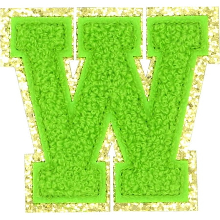 English Letter W Iron On Repair Patches Alphabet Sewing Appliques ...