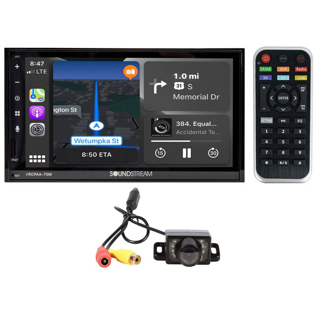 Soundstream VRCPAA-70M 7" Carplay/Android/Bluetooth Car Monitor ...