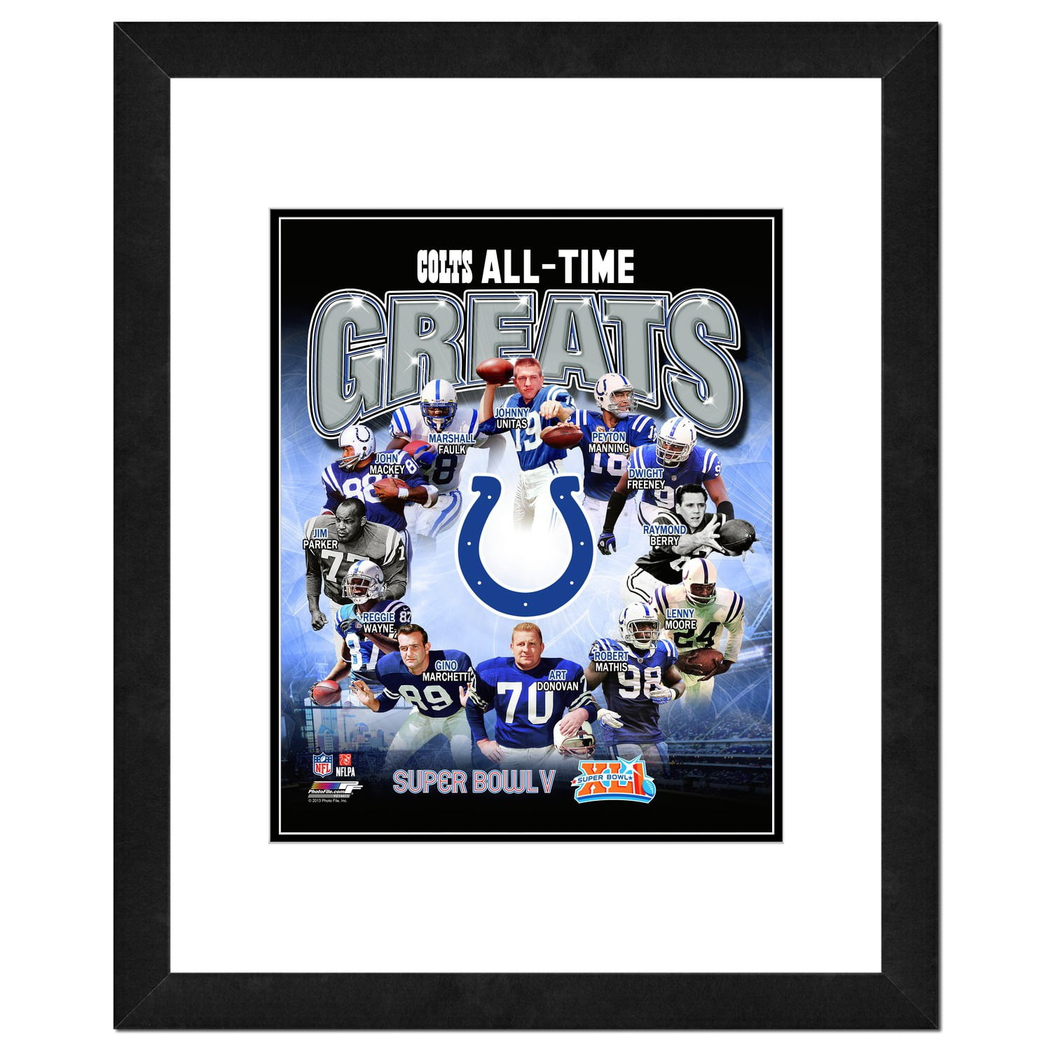 Indianapolis Colts - NFL All Time Greats - 18" x 22" Framed Photo, or ...