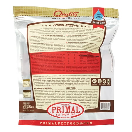 Primal Pet Foods Nuggets Grain-Free Venison Formula Freeze Dried Cat ...