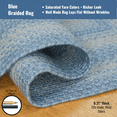 Homespice Sky Blue Braided Area Rug 6x9' Large Braided Area Rugs for a ...