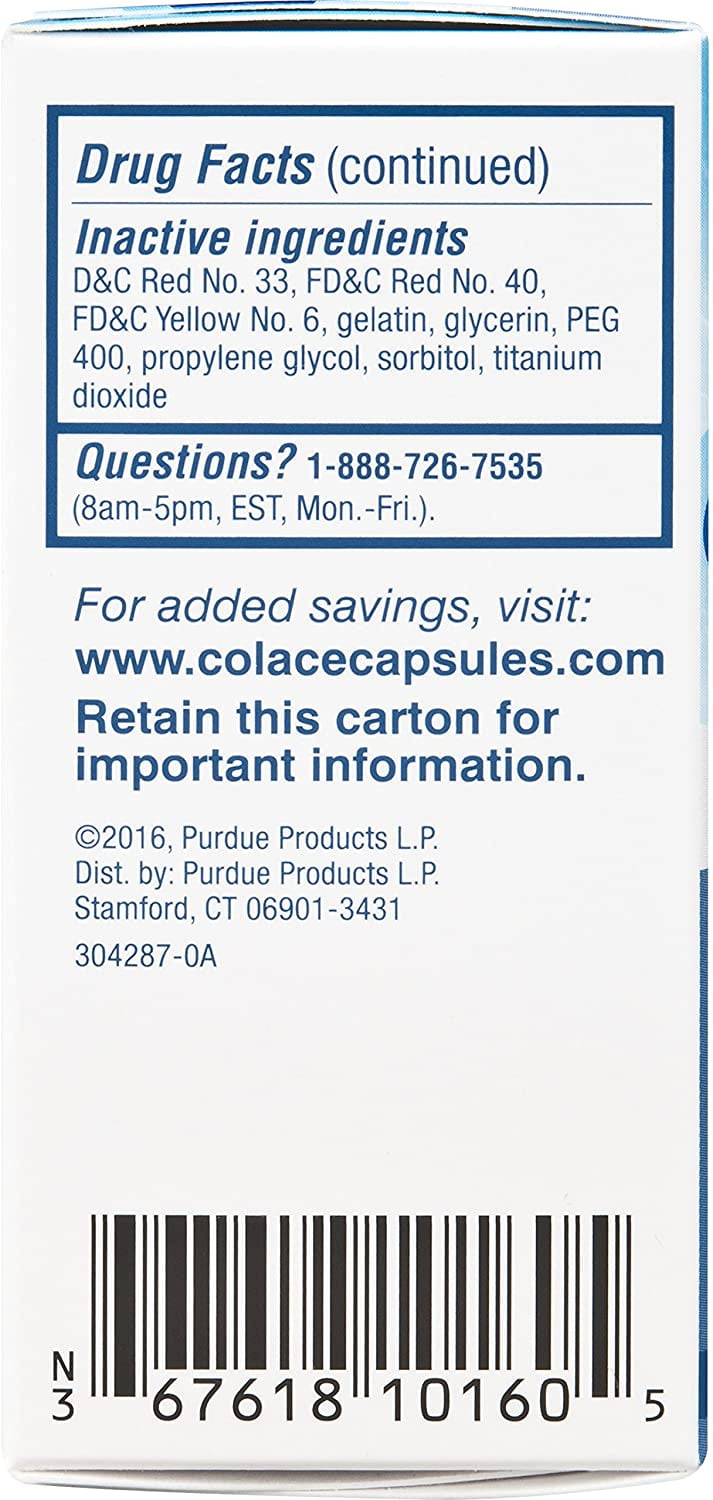 Colace Regular Stool Softener - 100 mg, 60 Capsules Australia | Ubuy