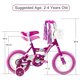 ChromeWheels Boys' and Girls' Bike, 12" Kid's Bicycle for 2-4 Years Old ...