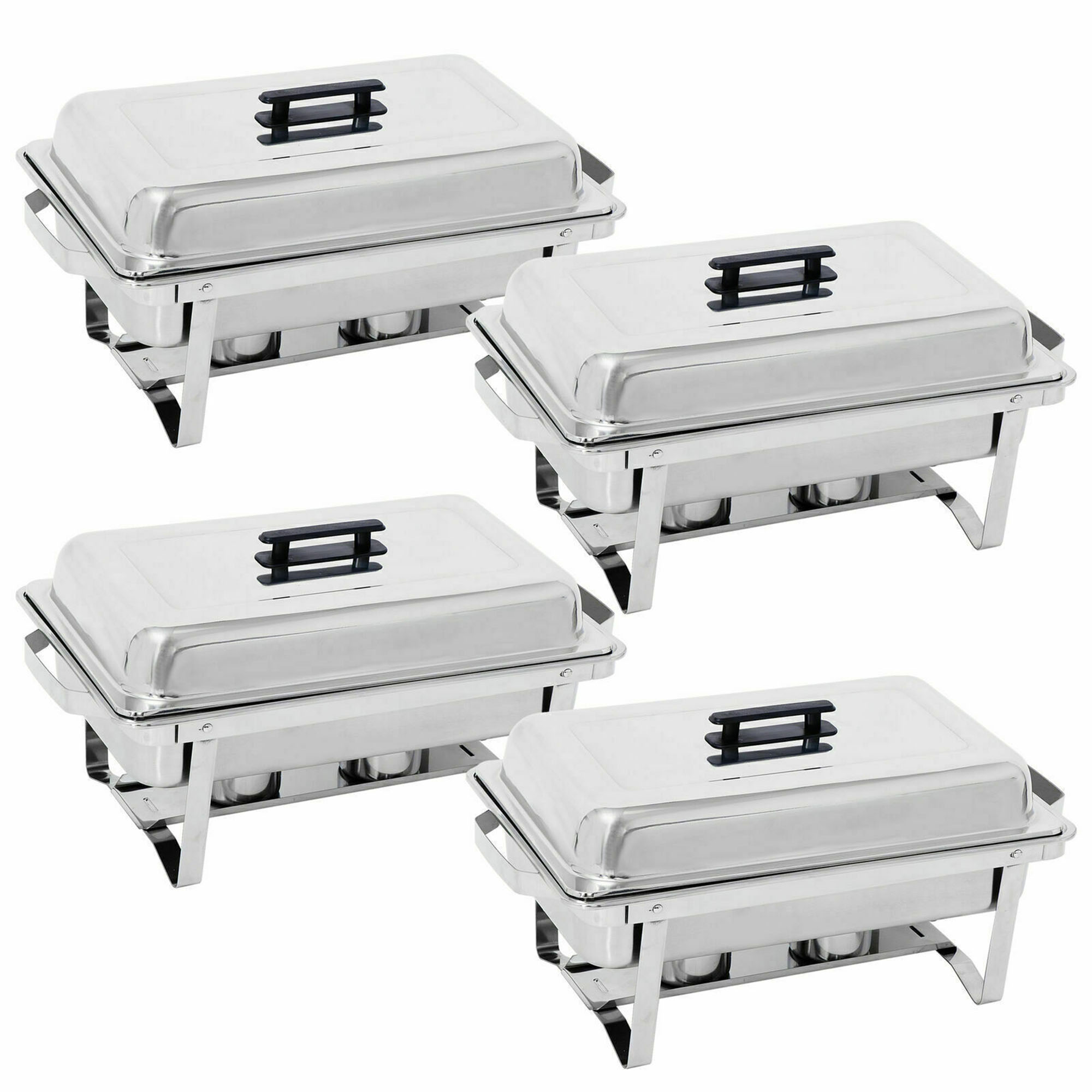 YouLoveIt Chafing Dish 4 Packs 8 Qt. Foldable Rectangular Chafer Set ...