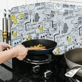 Foldable Stove Splatter Guard Grease Shield, Aluminum Foil Oil Block ...