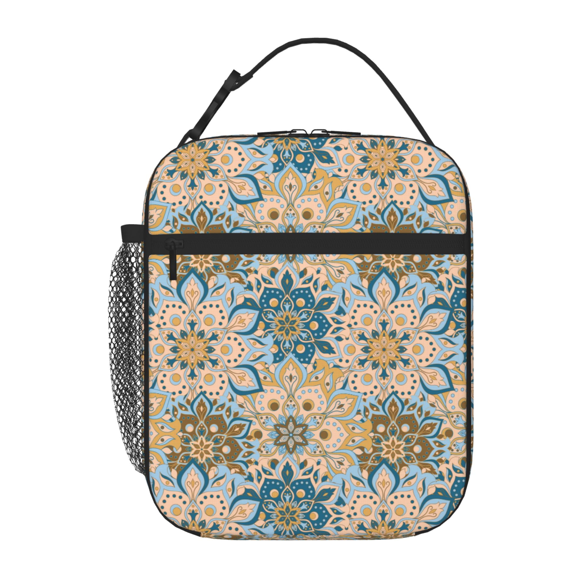 TEQUAN Portable Lunch Bag, Vintage Orienta Mandala Elements Pattern ...