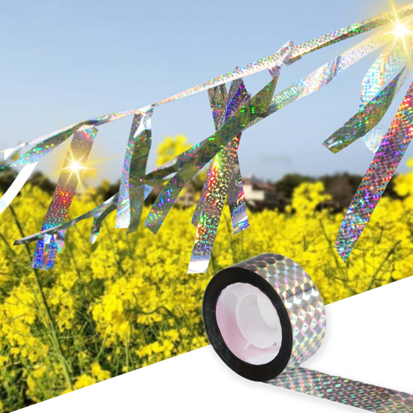 Bobasndm Effective Birds Scare Reflective Ribbon,Home Fence Garden ...