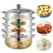 5 Tier Stainless Steel Steamer Meat Vegetable Cooking Steam Pot ...