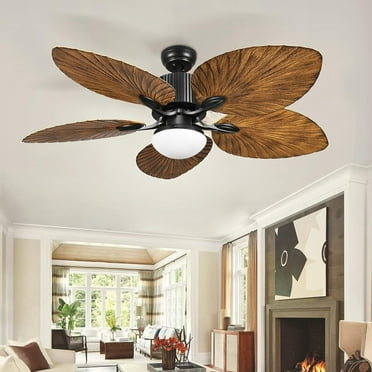 Free Shipping! DWVO Tropical 52in Palm Leaf Ceiling Fans with Light and ...