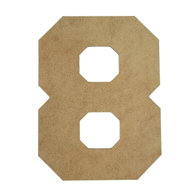 Wooden Number Unfinished, Collegiate Font, Craft Cutout - Walmart.com