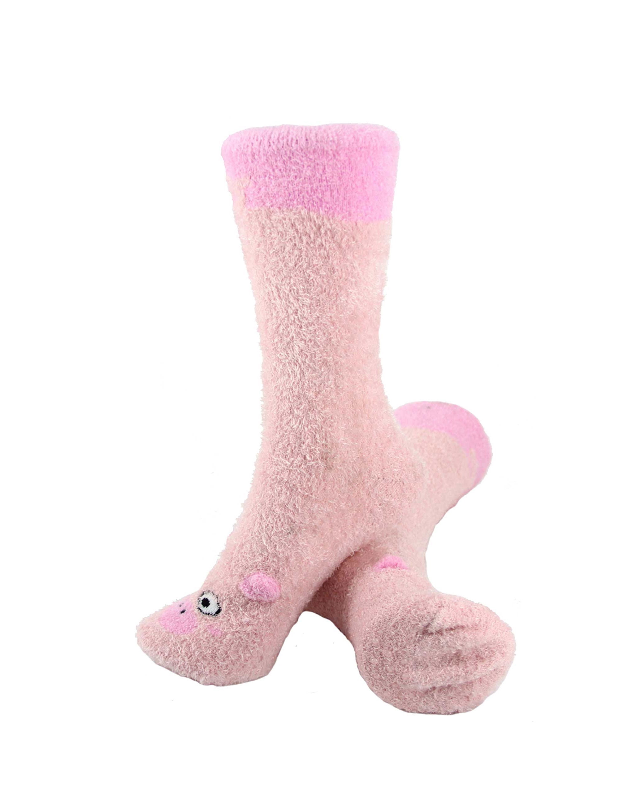 Super Soft Warm Cute Animal Non-Slip Fuzzy Fluffy Crew Winter Home ...