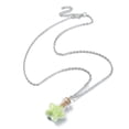 2Pcs 2 Color Luminous Glass Star Bottle Pendant Necklace with 304 ...
