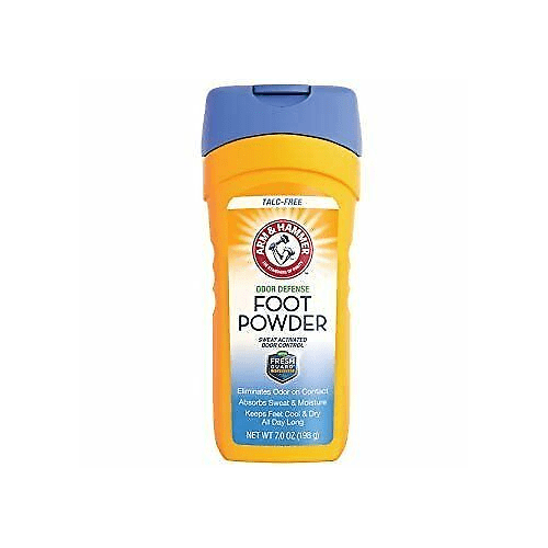 Arm & Hammer Foot Powder Odor Defense Absorbs Sweat & Moisture, 7 oz, 2 ...