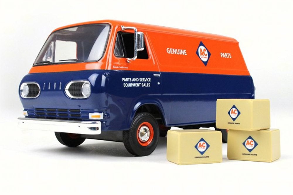 Allis Chalmers 1960 Ford Econoline Van, Orange & Blue - First Gear 40 ...