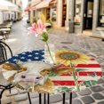American Flag Round Fitted Tablecloth with Elastic Edged, Vintage ...