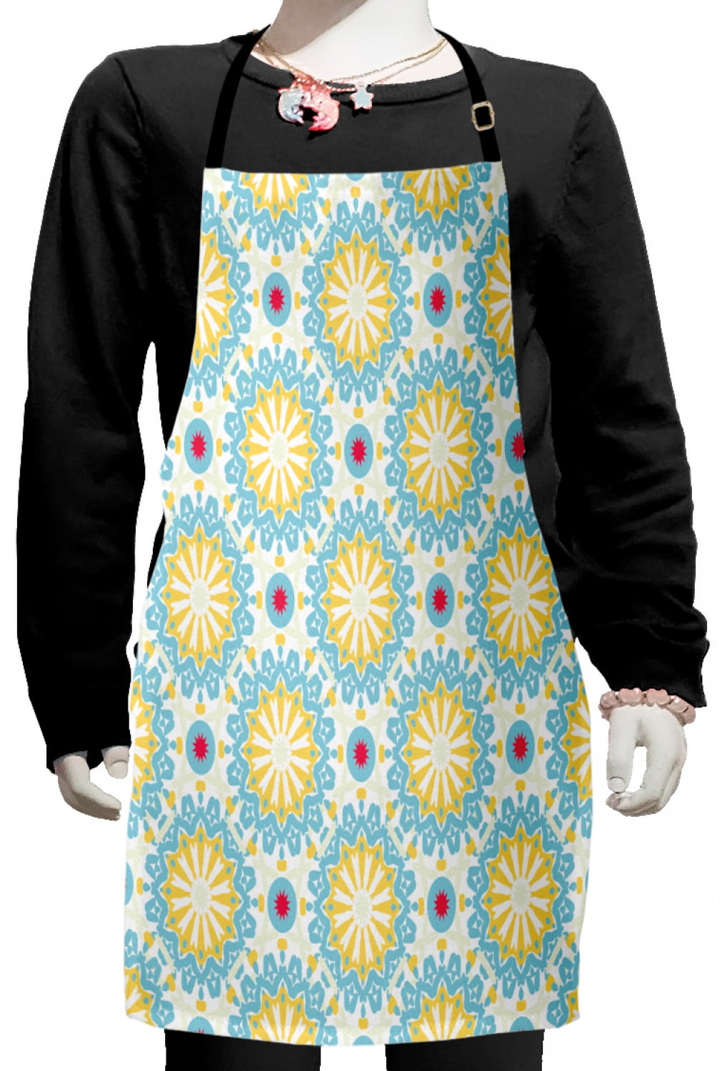 Colorful Kids Apron, Mandala Inspired Traditional Vintage Floral Motifs ...