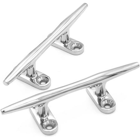 SHAR 2 Pieces Heavy Rope Marine Boat Cleat Open Base Mooring Cleat ...