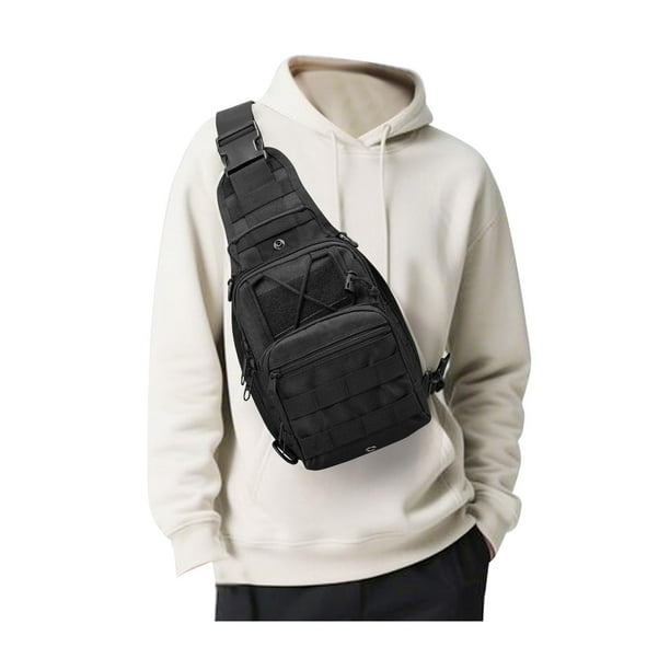 Mochila tipo bandolera SEAFEW, pequeña, negra, impermeable para hombre ...