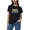 Pride Outfits for Women Rainbow Lesbian Gay Cotton Short Sleeve T Shirt ...