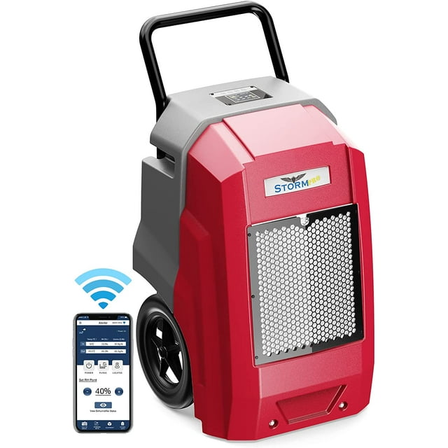 AlorAir 180 Pints Commercial Dehumidifier with Pump Drain Hose, Smart ...