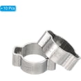 FRKSMD-10 Pack 11-13mm Double Ear Hose Clamp, 304 Stainless Steel O ...