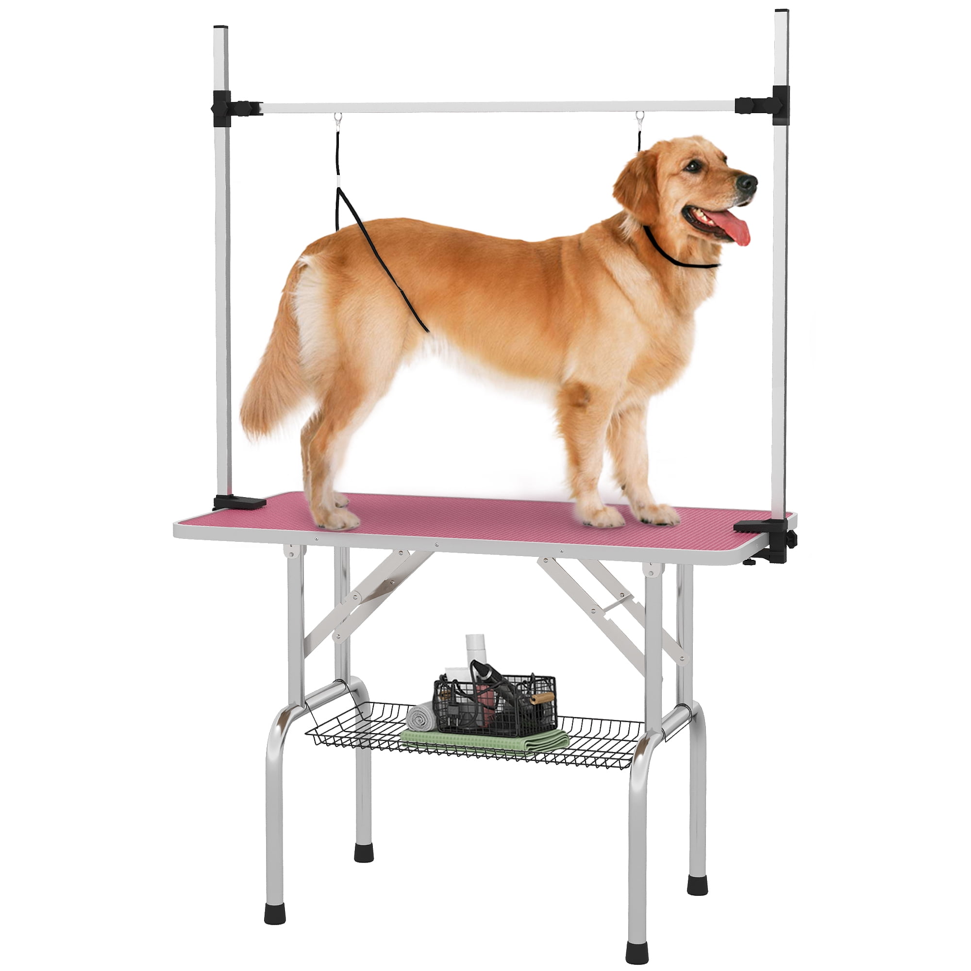 Click here for Pawhut Adjustable Dog Grooming Table With 2 Safety... prices