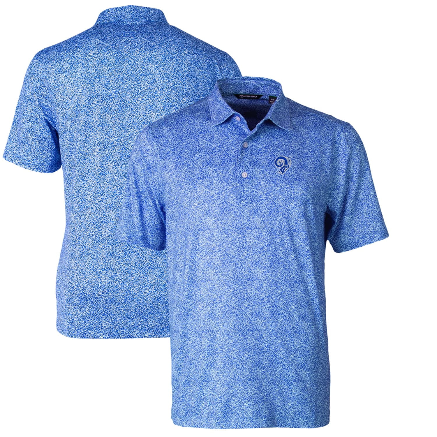 Men's Cutter & Buck Blue Los Angeles Rams Throwback Logo Pike ...