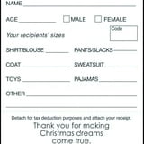 Sterling Gifts Christmas Tree Angel Tree Tags Pkg of 100 Anonymous ...