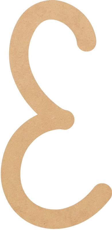 Unfinished Wood MDF Letter 6'' Tall Dessert Sugar E, Paintable Alphabet ...
